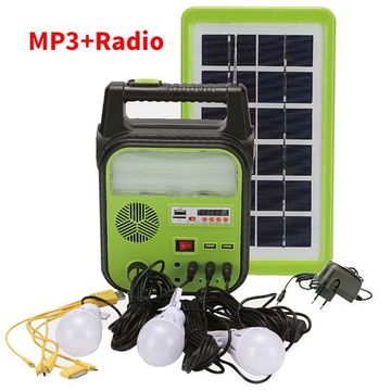 Portable Solar Panel System With MP3 And Radio Solar Power System With ...